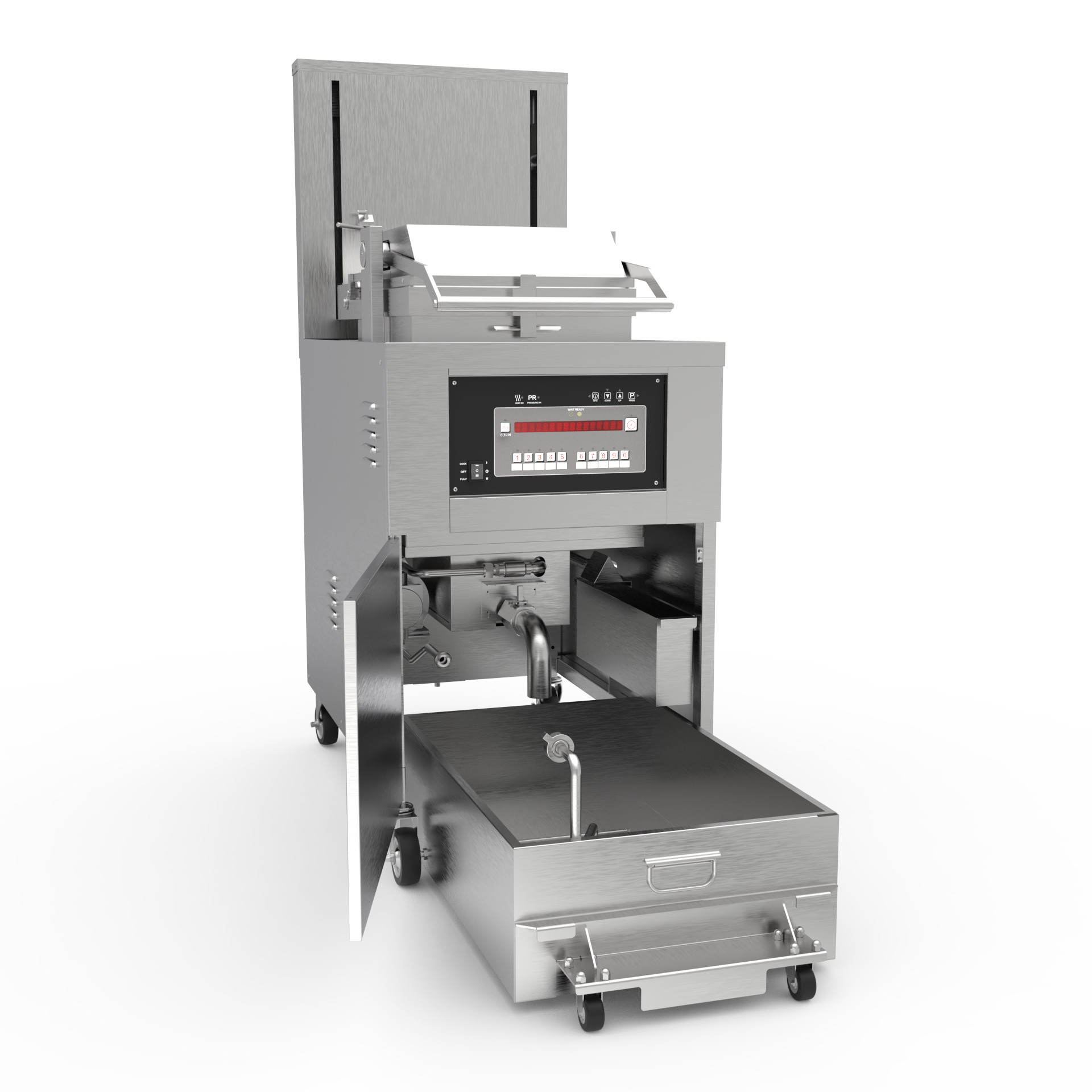 8HD Gas 220V 55L 5 Fry Tray High Productivity Broaster Chicken Pressure ...